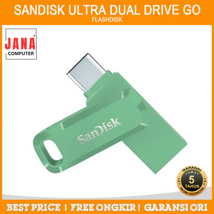 Jual FLASHDISK SanDisk Ultra Dual Drive Go USB Type-C 64GB Green ...