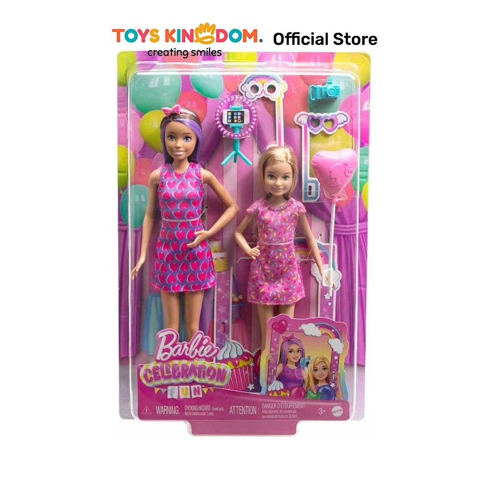 Jual Toys Kingdom Barbie Set Boneka Celebration Fun Skipper & Stacie ...