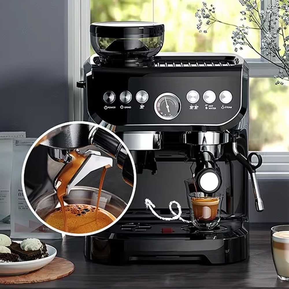 Jual Mesin Kopi Espresso Coffee Maker Frothing Grinding 20 Bar 1560W - SK-6866 | Shopee Indonesia