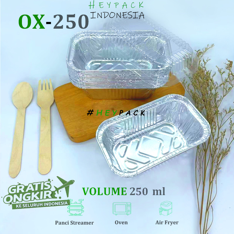 Jual Alumunium Foil Tray Cup OX250 Macaroni Schotel Klapertart Brownies Spaghetti Brulee ...