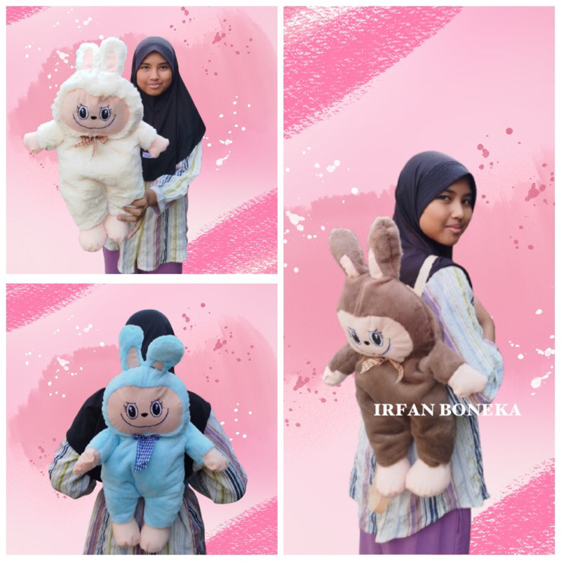 Jual Tas Ransel Labubu The Monster Exciting Macaron tas boneka karakter ...