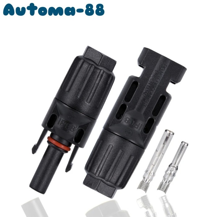 Jual GG88 MC4 Soket Konektor male-female set kabel solar cell PV 2.5-6 ...