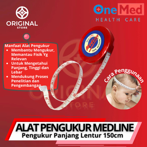 Jual ONEMED - Medline | Measuring Tape | Alat Pengukur Bayi | Meteran ...