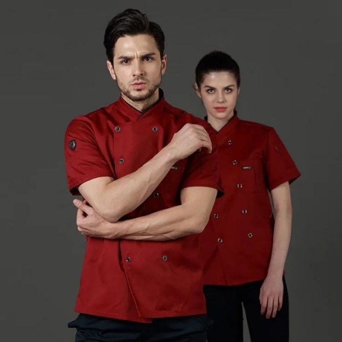 Jual baju koki chef unisex / seragam hotel restoran barista model ...