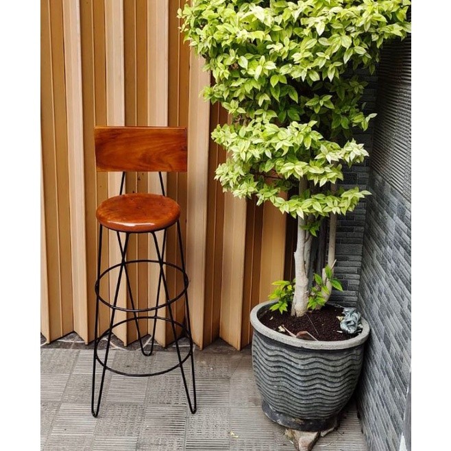 Jual SW21ZA11 kursi besi sandaran T 75cm / 60 / 50 / kursi cafe / kursi ...