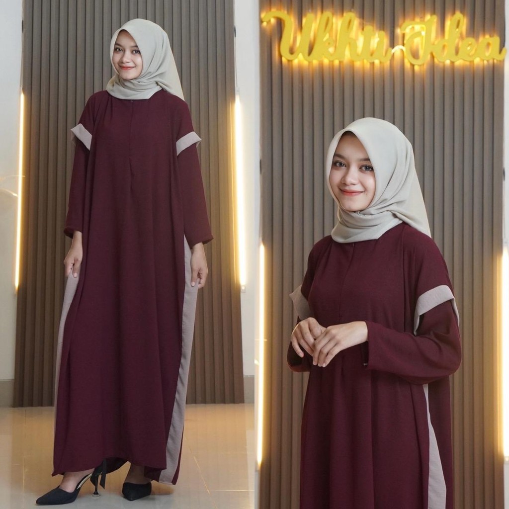 Jual Belvina Dress Abaya Kaftan Look Gamis Wanita Terbaru Muslim ...