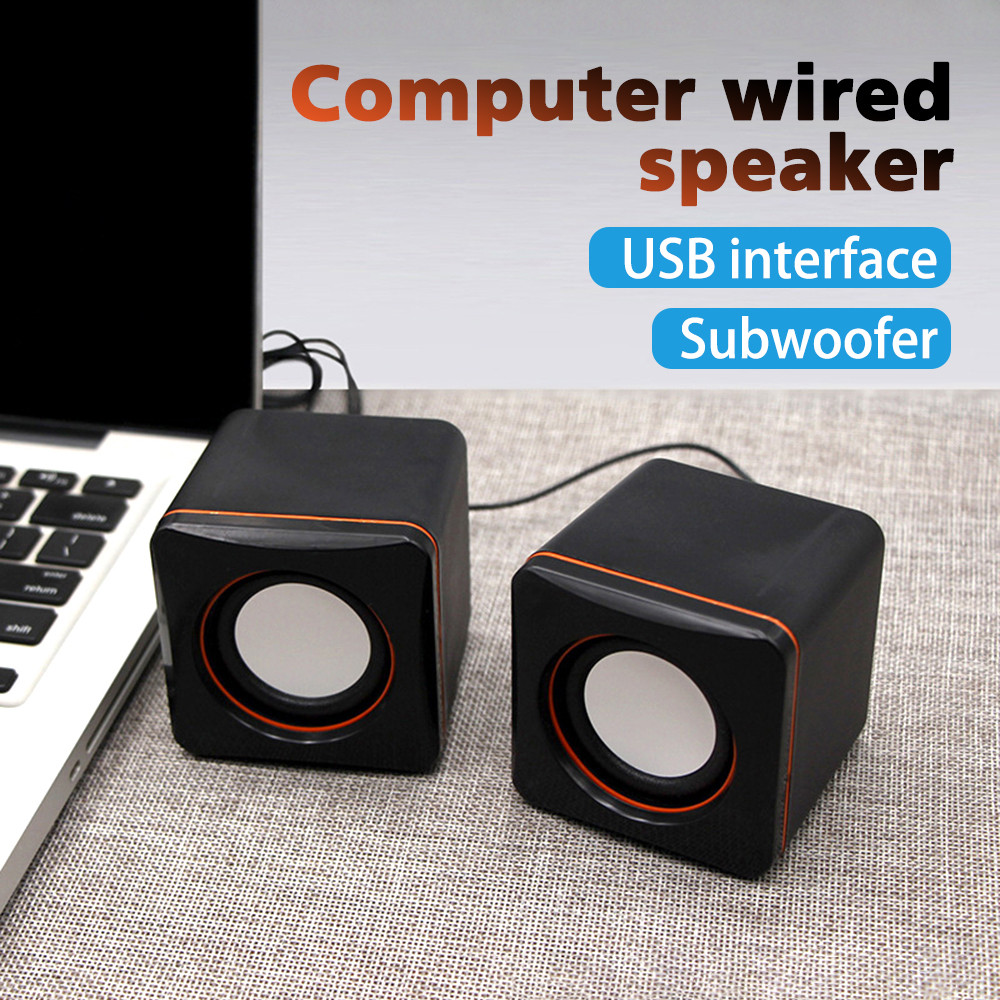 Jual Minimalist Black Small Speaker Computer Notebook Desktop Sound Box ...