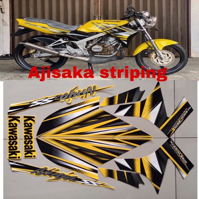Jual stiker ninja ss 2013 kuning striping ninja ss kuning 2013 striping ...