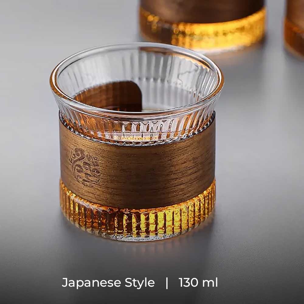 Jual One Two Cups Gelas Kaca Aesthetic Kopi Teh Matcha Minuman Wood Sleeve Glass 130ml | Shopee ...