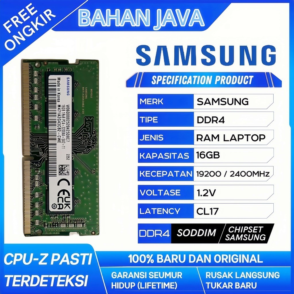 Jual ADATA Premier 16GB DDR4 3200MHz SODIMM RAM Laptop Memory PC4-25600 | Shopee Indonesia