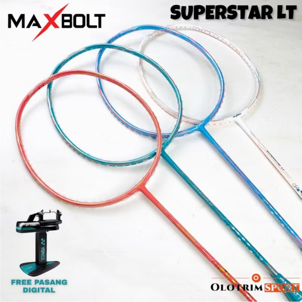 Jual Raket Badminton MaxBolt Superstar LT Rainbow 75gr 30lbs Original | Shopee Indonesia