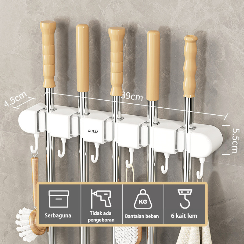 Jual Tempat pel dinding / Holder Tempat Gantung Sapu dan Pel Tempel ke ...