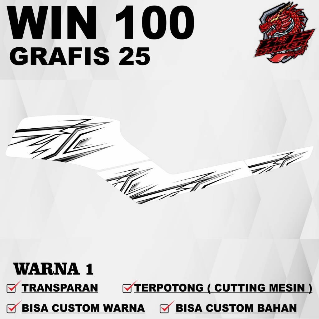 Jual Sticker Stiker Striping List motor Honda WIN 100 grafis 25 ...