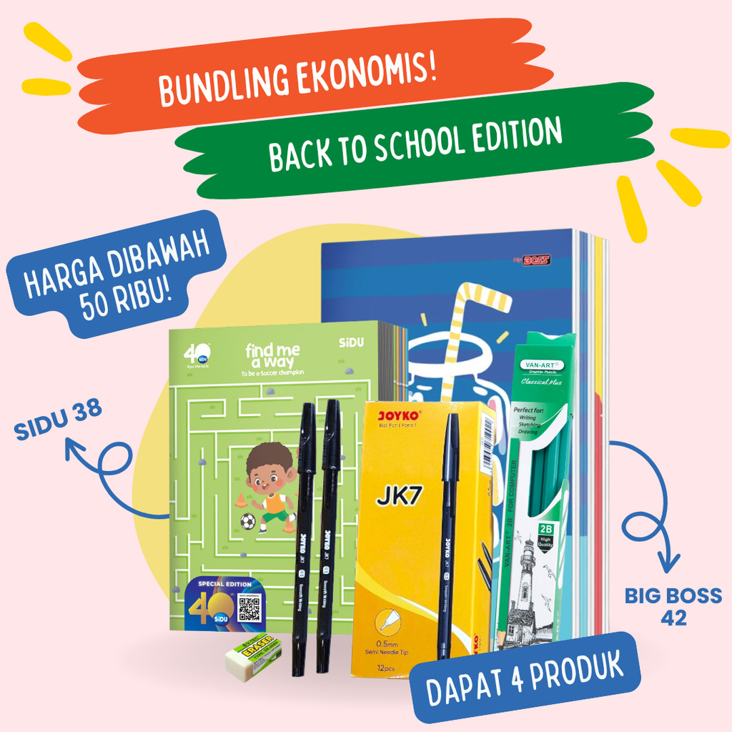 Jual [BUNDLING EKONOMIS] Paket Buku dan Alat Tulis Sekolah 1 PAK Buku ...