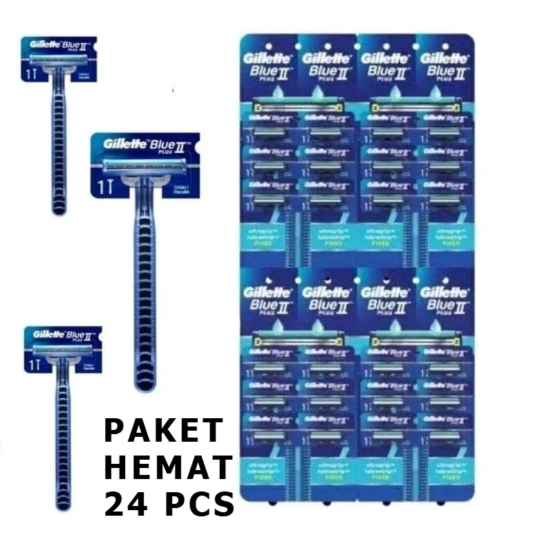 Jual Gillette Blue 2 plus alat cukur (24 Pcs) || Cukur Jenggot | Shopee ...
