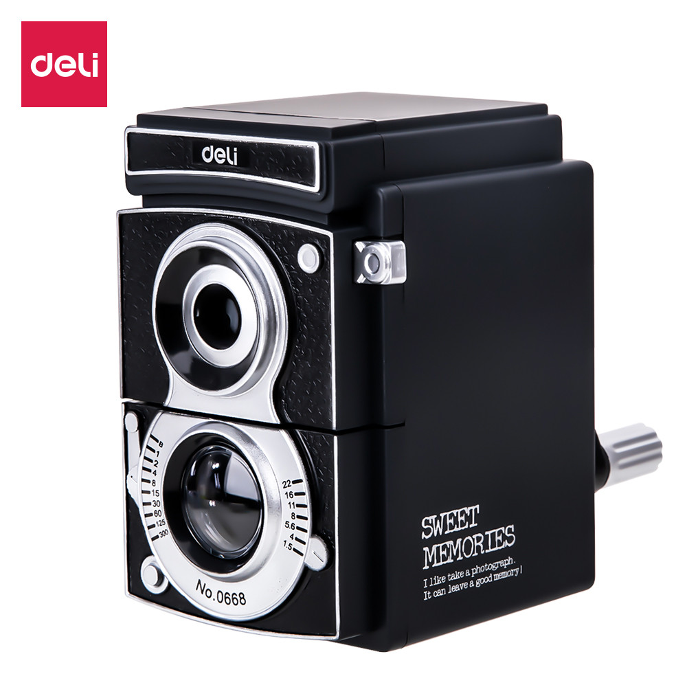 Jual DELI Rotary Pencil Sharpener Jumbo Pencil Cutter Knife Gift Camera ...