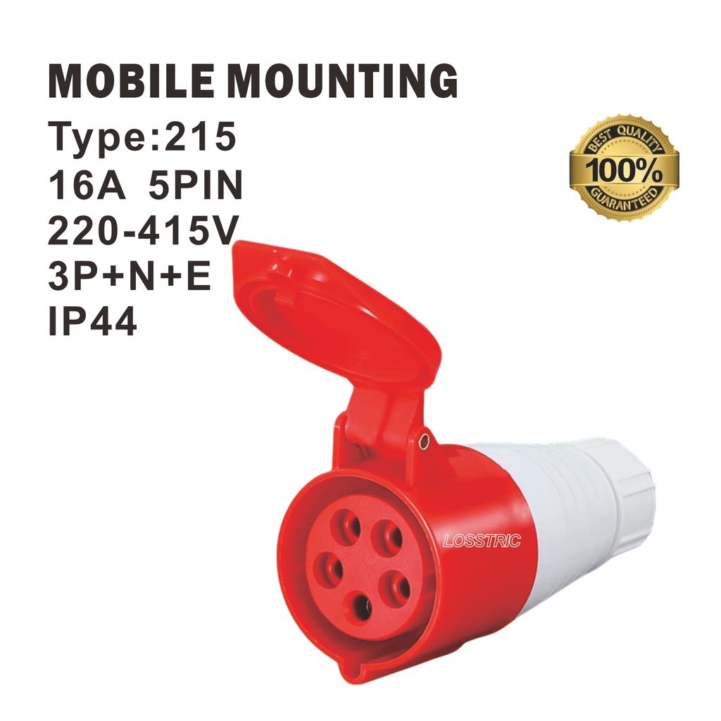 Jual Industrial Socket / Mobile Mounting 5PIN 16A 215 BEST QUALITY. | Shopee Indonesia