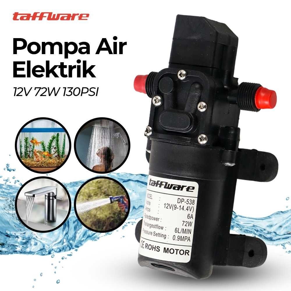 Jual Pompa Air Elektrik Diaphragm Pump 12V 72W 130 PSI Alat Pompa Air ...