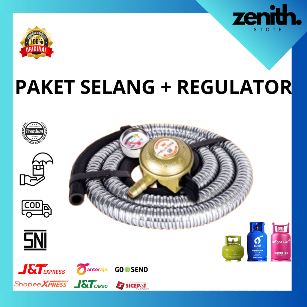 Jual Zenith - WELHOME Paket Selang Regulator SNI Anti Bocor / Selang ...