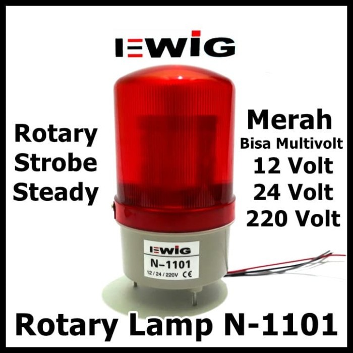 Jual Lampu Rotary Lamp LED N1101 Multi Volt Warna Merah RED | Shopee ...