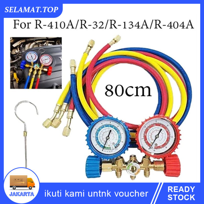 Jual Paket komplit isi AC mobil R134a double manifold/Paket lengkap isi ...