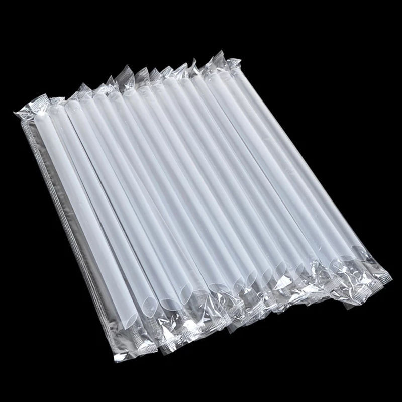 Jual Disposable large calibre 100-piece Plastic Straws Disposable ...