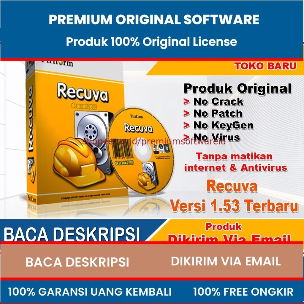 Jual Recuva File Data Recovery 2024 Pro Terbaru Full Version Lifetime - Software Recovery Data ...