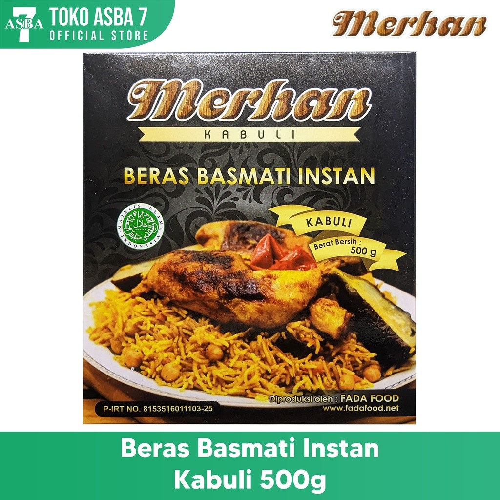 Jual MERHAN INSTAN BASMATI RICE KEBULI 500G | Shopee Indonesia