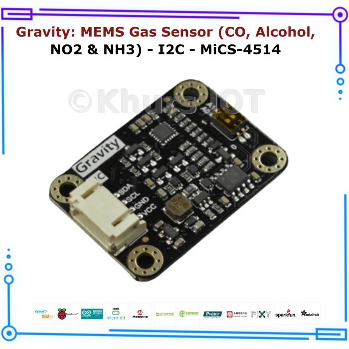 Jual JS99 Gravity : MEMS Gas Sensor (CO, Alcohol, NO2 & NH3) - I2C ...