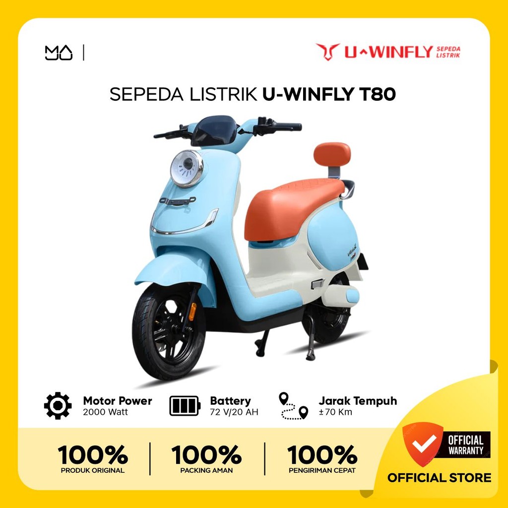 Jual U-WINFLY Motor Listrik Type NEW T80 1200Watt - Garansi Resmi ...