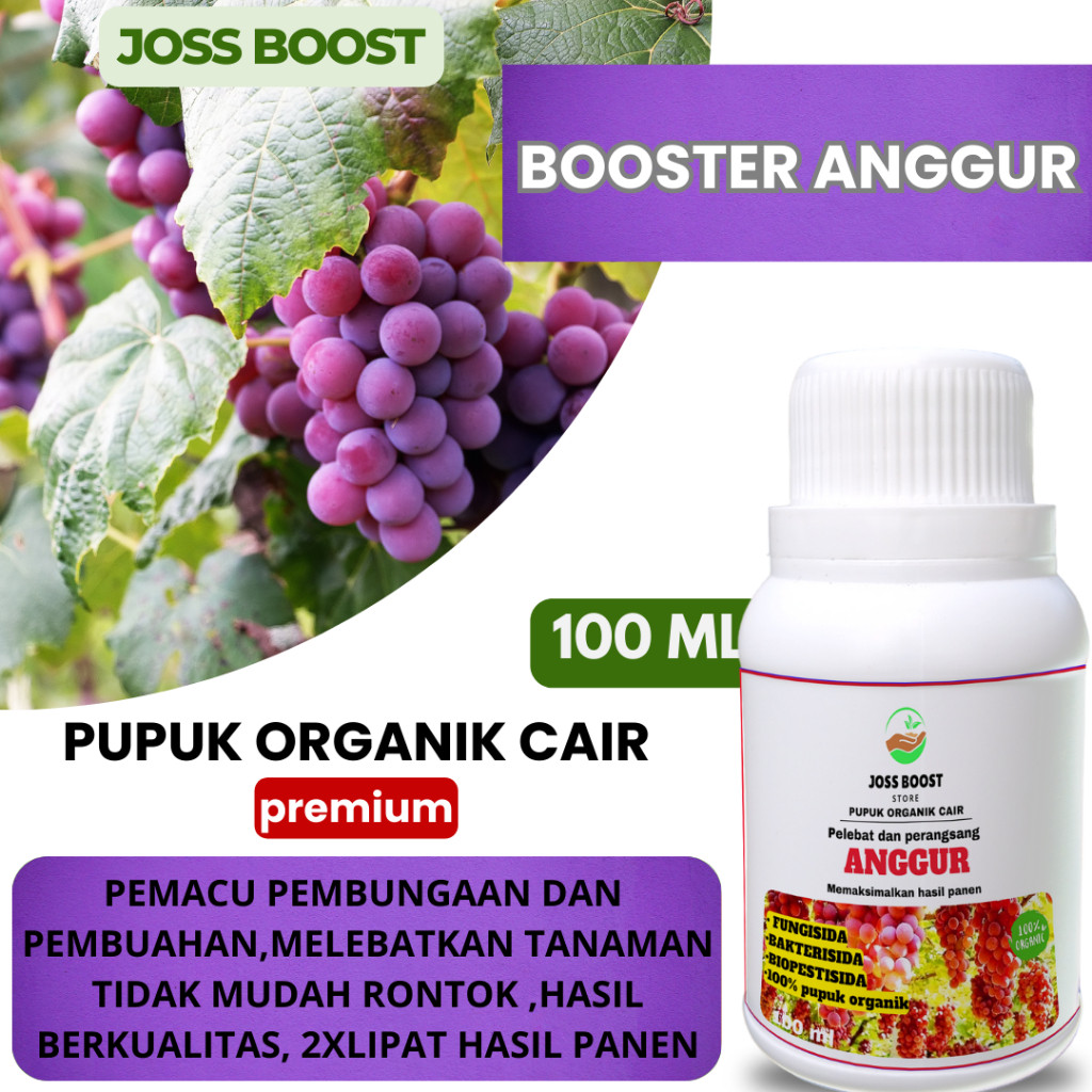 Jual Pupuk Organik Cair Booster Tanaman Anggur, POC JOSS BOOST ANGGUR, Melebatkan dan ...