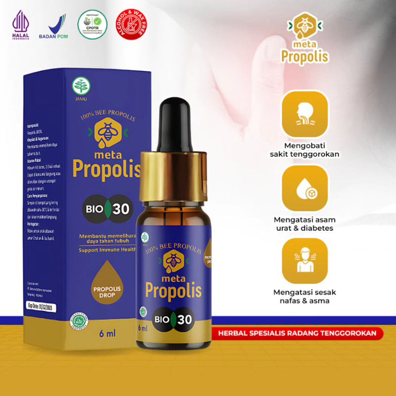 Jual Meta Propolis 1 Botol Isi 6ml - Memelihara Daya Tahan Tubuh ...