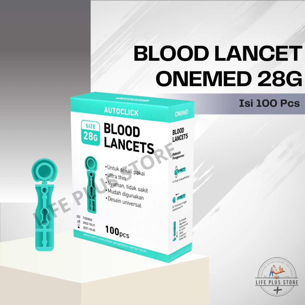 Jual Blood Lancet 28G OneMed box isi 100 pcs | Shopee Indonesia