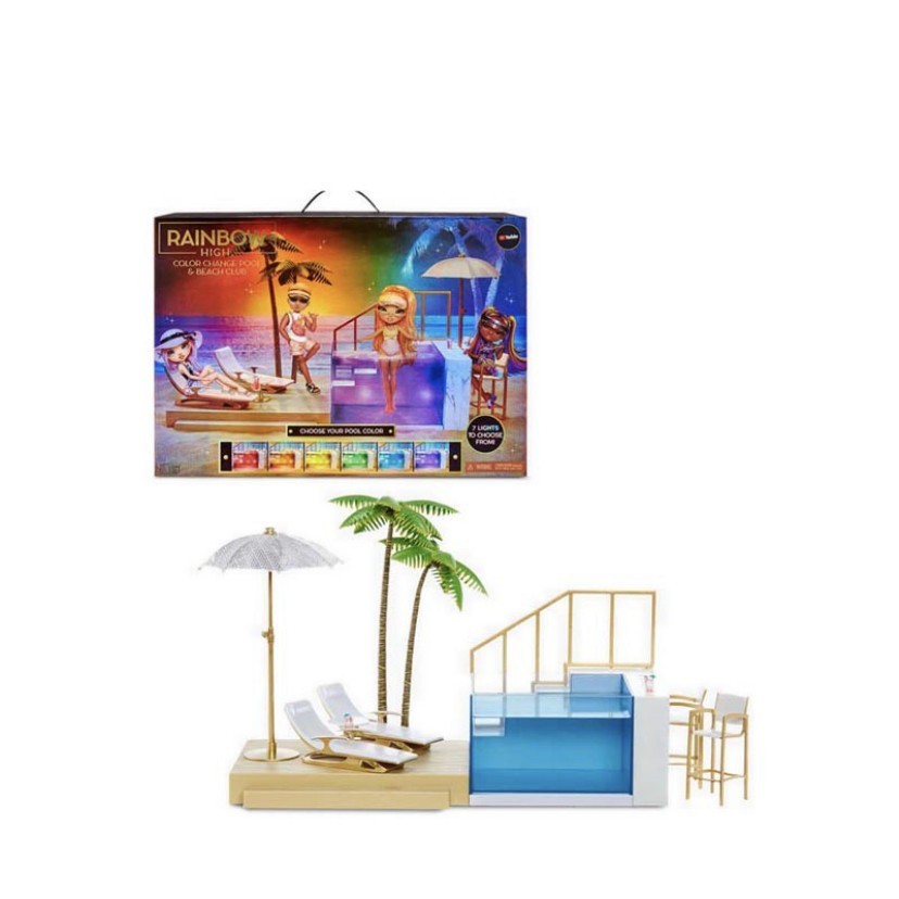 Jual Rainbow High Color Change Pool & Beach Club Playset - Boneka ...