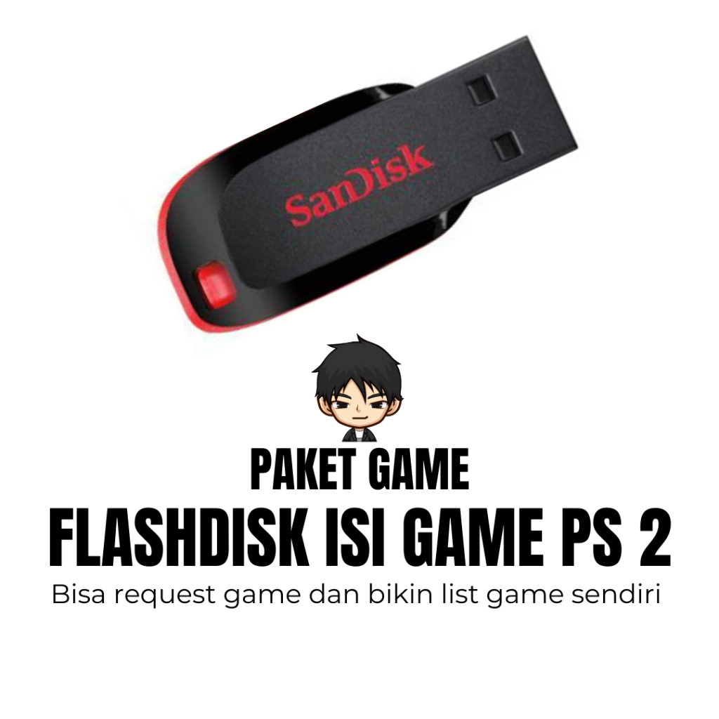 Jual Flashdisk Game Ps2 Volume 1 konsol Ps2 (Full size, bukan compresan ...