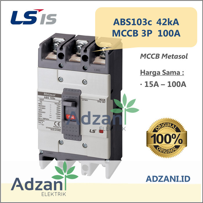 Jual MCCB 3P 100A 42kA ABS103c LS Metasol LSis | Shopee Indonesia