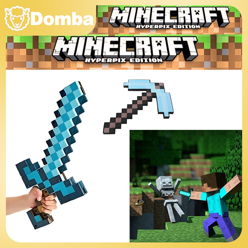 Jual Pedang Minecraft Jumbo 45cm/60cm - Foam EVA Motif Kotak-kotak ...