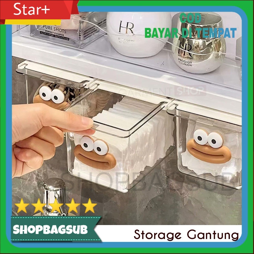 Jual Storage Box Gantung Laci Tarik Drawer Transparan Kamar Mandi Rak ...