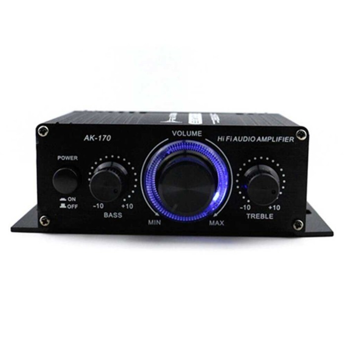 Jual Ampli Power Mobil HiFi Mini Stereo Car Amplifier Treble Bass ...