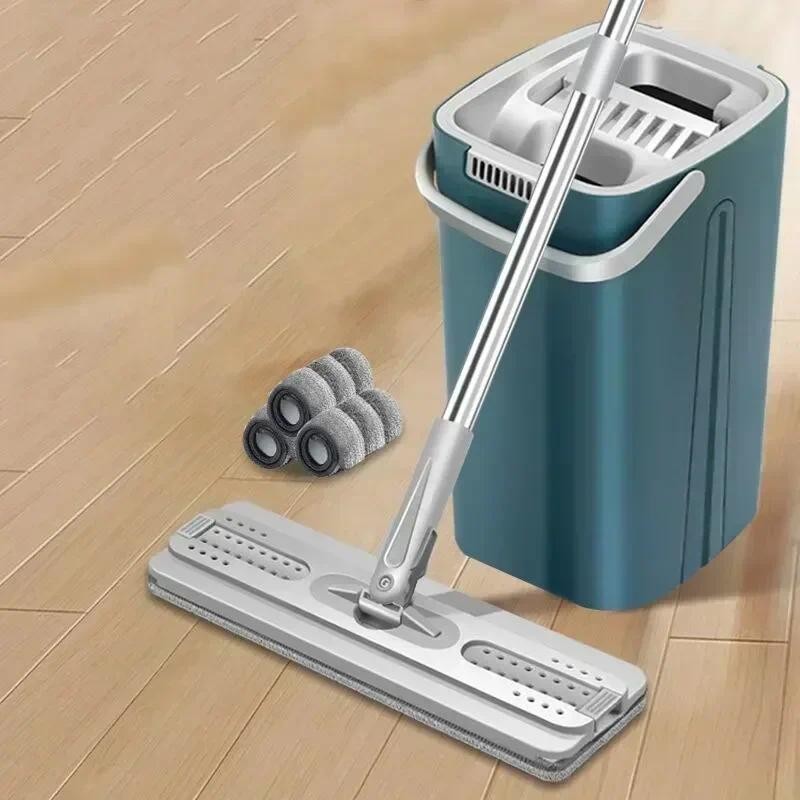 Jual Flat Floor Mop and Bucket Game, Kit en Cleaning Tool, Microfiber ...