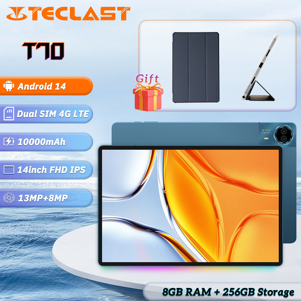 Jual Teclast T70 Tablet MTK Helio G99 Android 14 8GB RAM 256GB ROM 14 ...