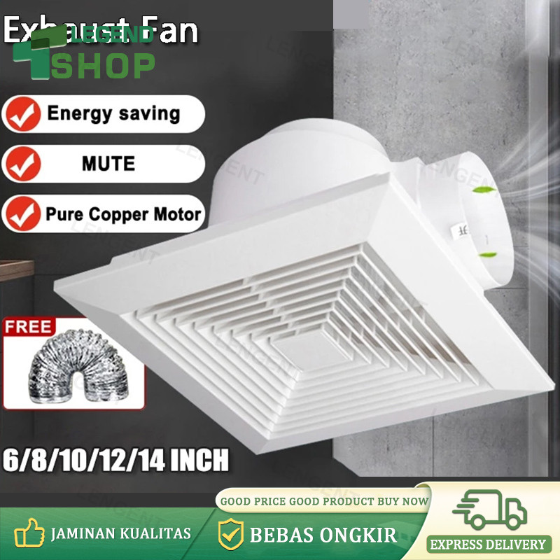 Jual Ducting Exhaust Fan Plafon 12 Inch kipas angin blower atap 10 inch ...