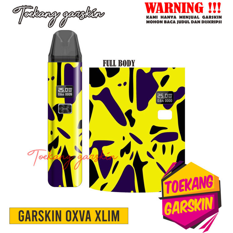 Jual GARSKIN OXVA XLIM - GARSKIN OXVA XLIM V1 ATAU V2 MOTIF YELLOW ...