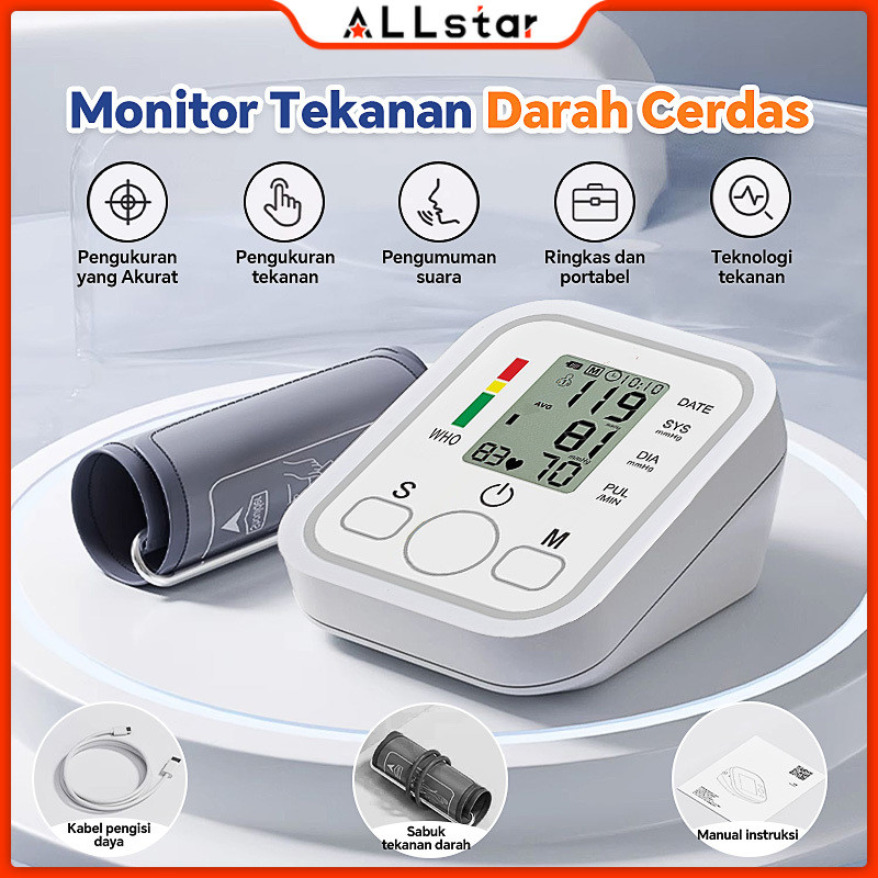 Jual 【Versi Audio Indonesia】Pengukur Tekanan Blood Tekanan Darah ...