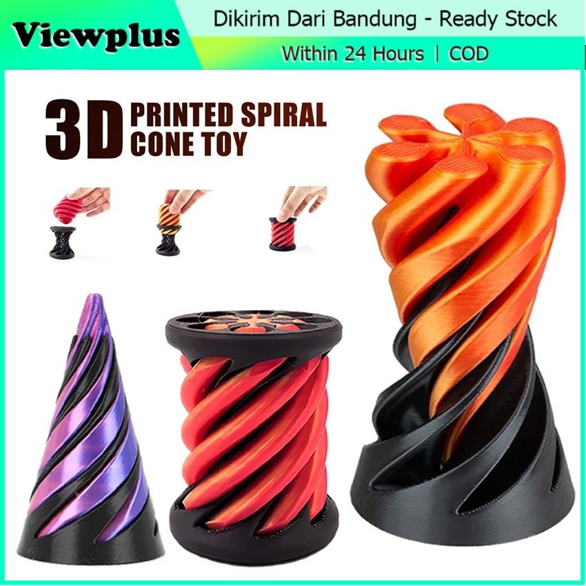 Jual Fidget Spiral Pyramid viral ZENAXIS 3D | Mainan viral fidget putar ...