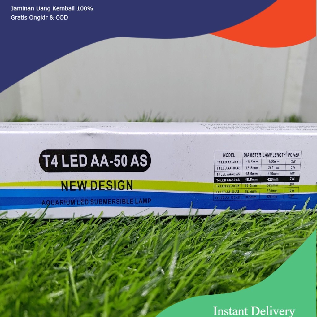 Jual Lampu Celup Aquarium AMARA AA-50 AS T4 Led 3x Mode Cahaya - 50 Cm | Shopee Indonesia