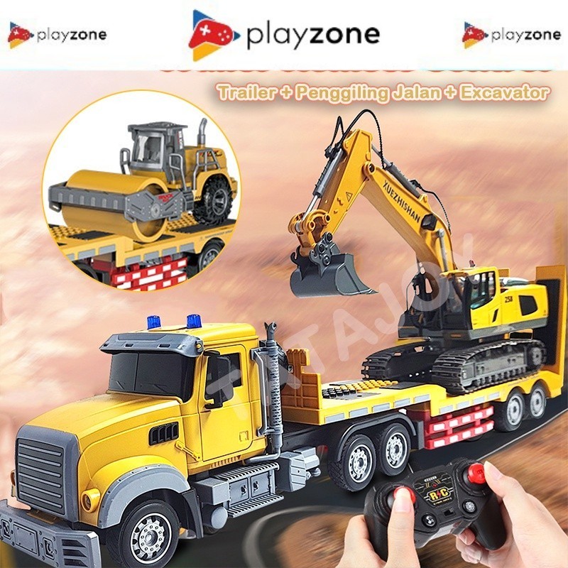 Jual Mainan Mobil Remote Control Set Mainan Trailer Besar RC 11 Channel ...