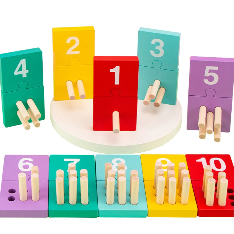 Jual Montessori Counting Peg Board Math Toy Children Counting Stick ...