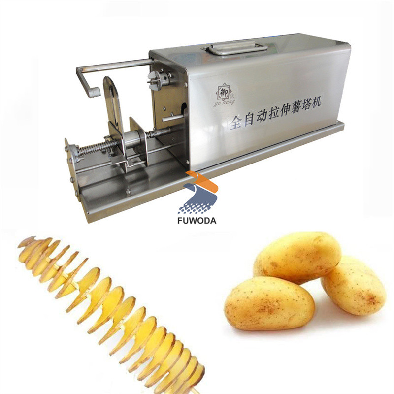 Jual Electric Spiral Potato Cutting Machine Potato Chips Machine Fully ...