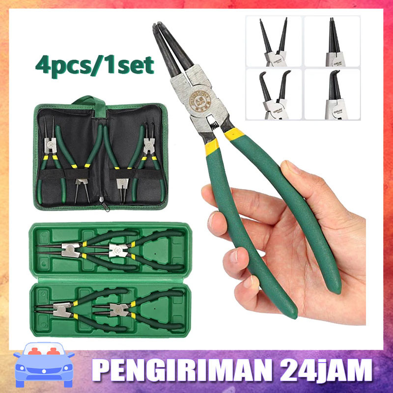 Jual 【COD】4 pcs Tang Circlip 4 IN 1 7 Inch Set Combination Multifungsi ...